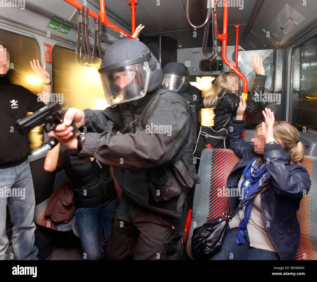 Police SWAT Team at an exercise. Anti terrorism and crime unit, special ...