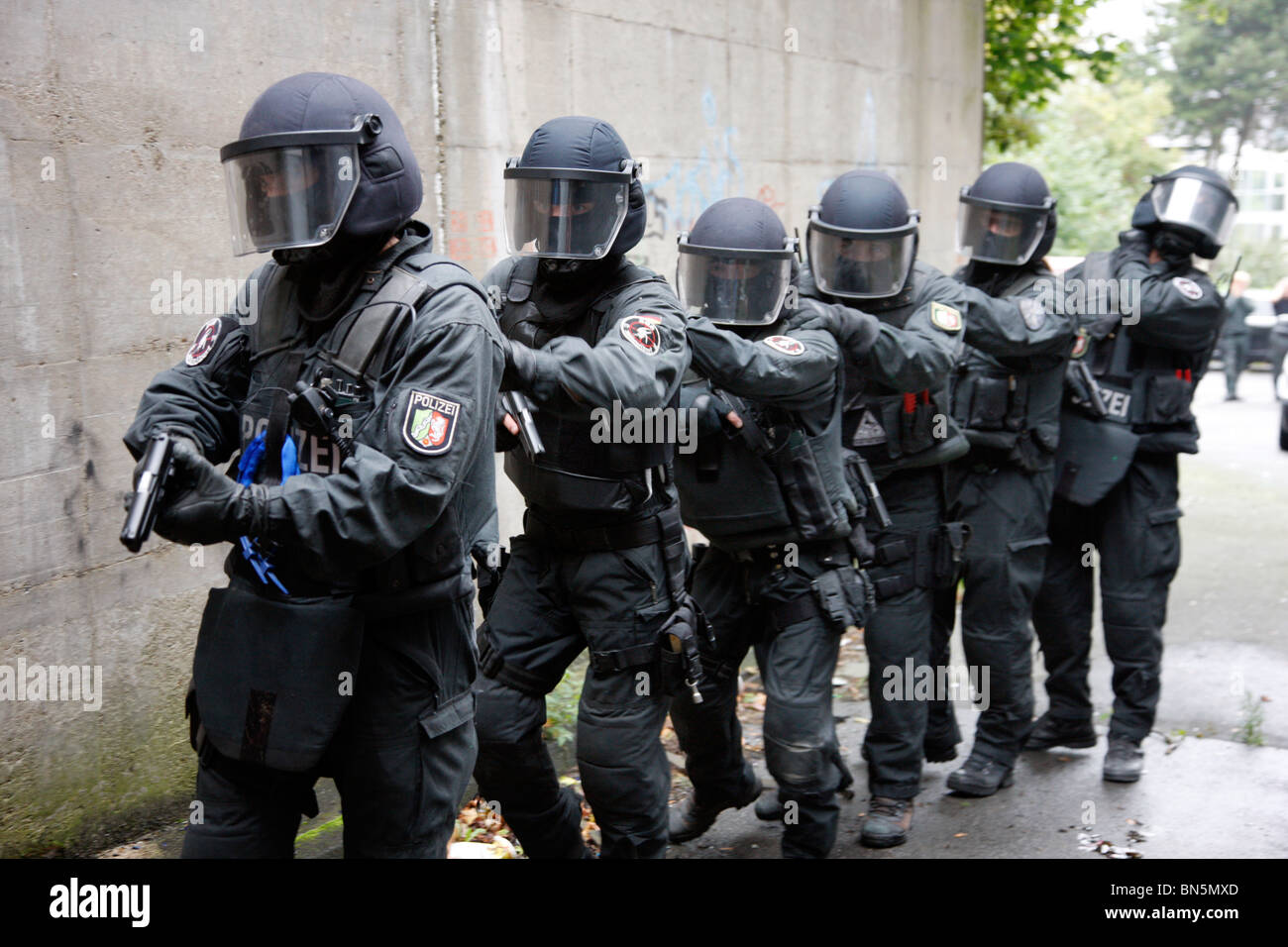 Police Swat Team At An Exercise Anti Terrorism And Crime Unit Special