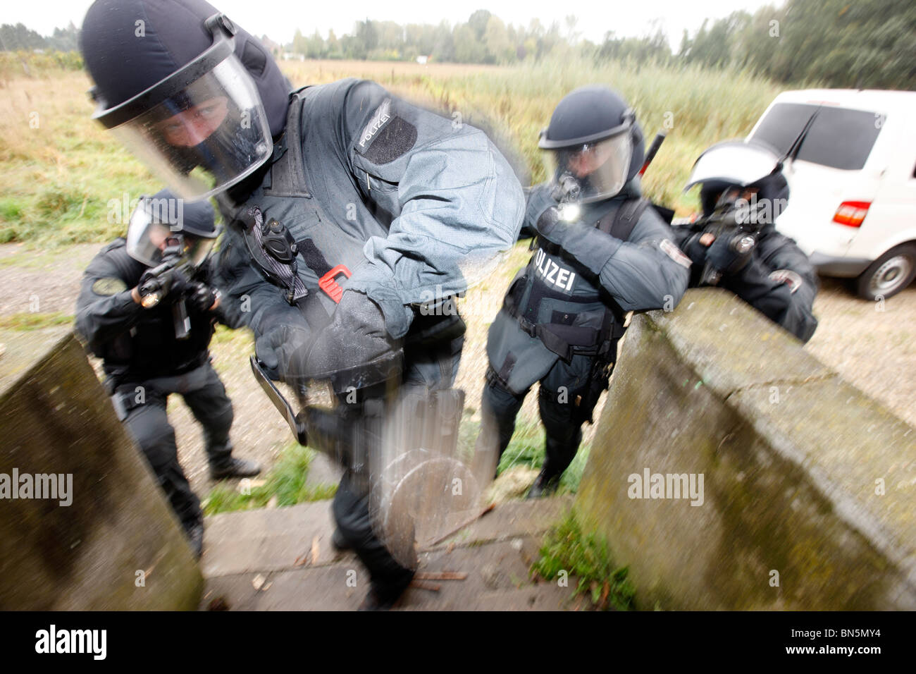 Police SWAT Team at an exercise. Anti terrorism and crime unit, special ...