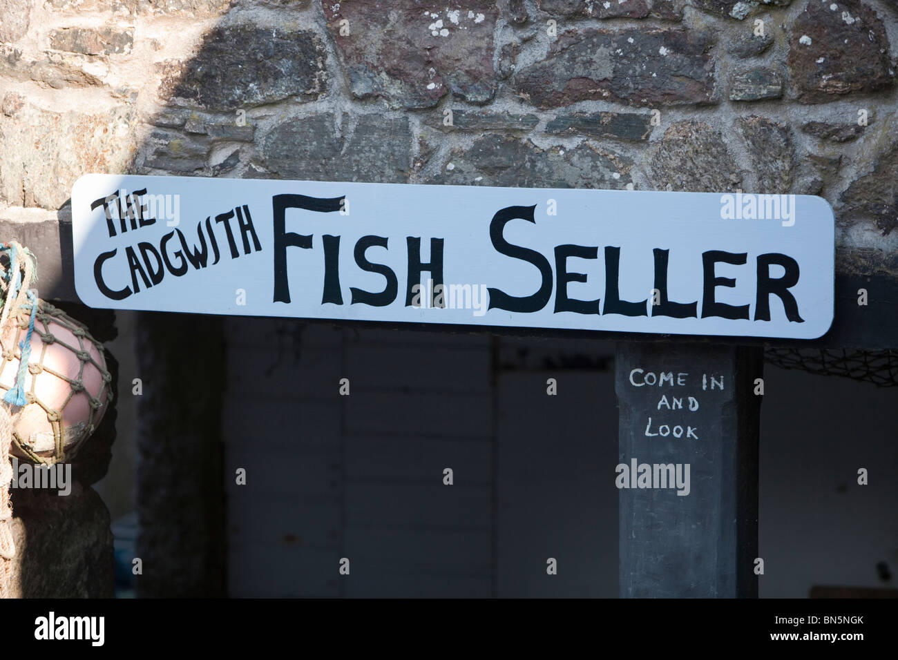 The fish shop in Cadgwith, Cornwall, UK Stock Photo - Alamy