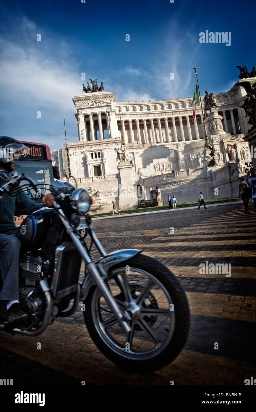 Motorbike by the Victor Emmanuel Monument or Typewriter, Rome , Italy ...