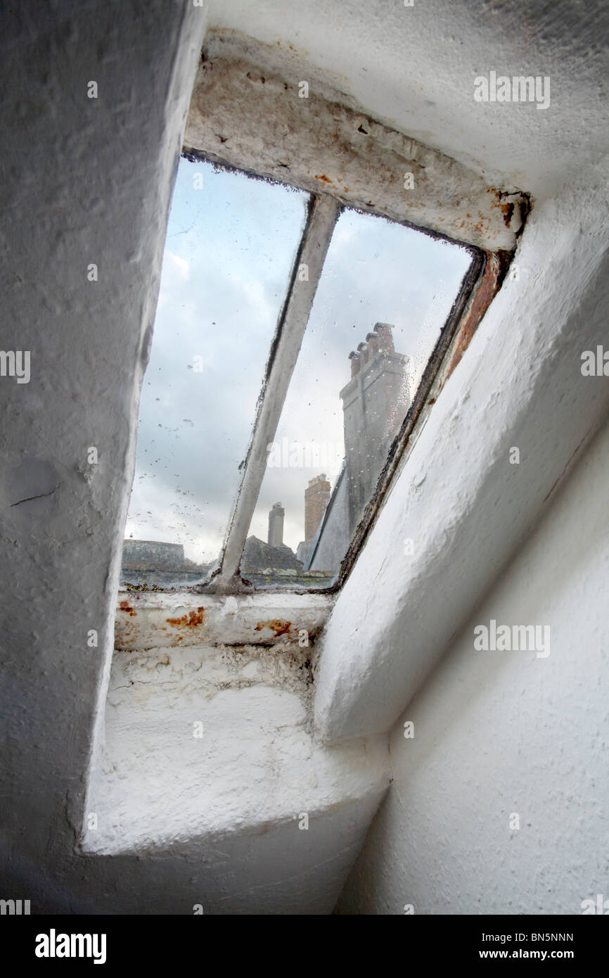 old skylight window Stock Photo - Alamy