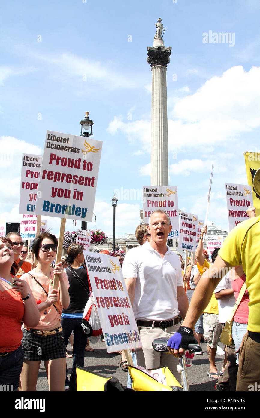 Brian Paddick marching with the Liberal Democrats at the 40th ...