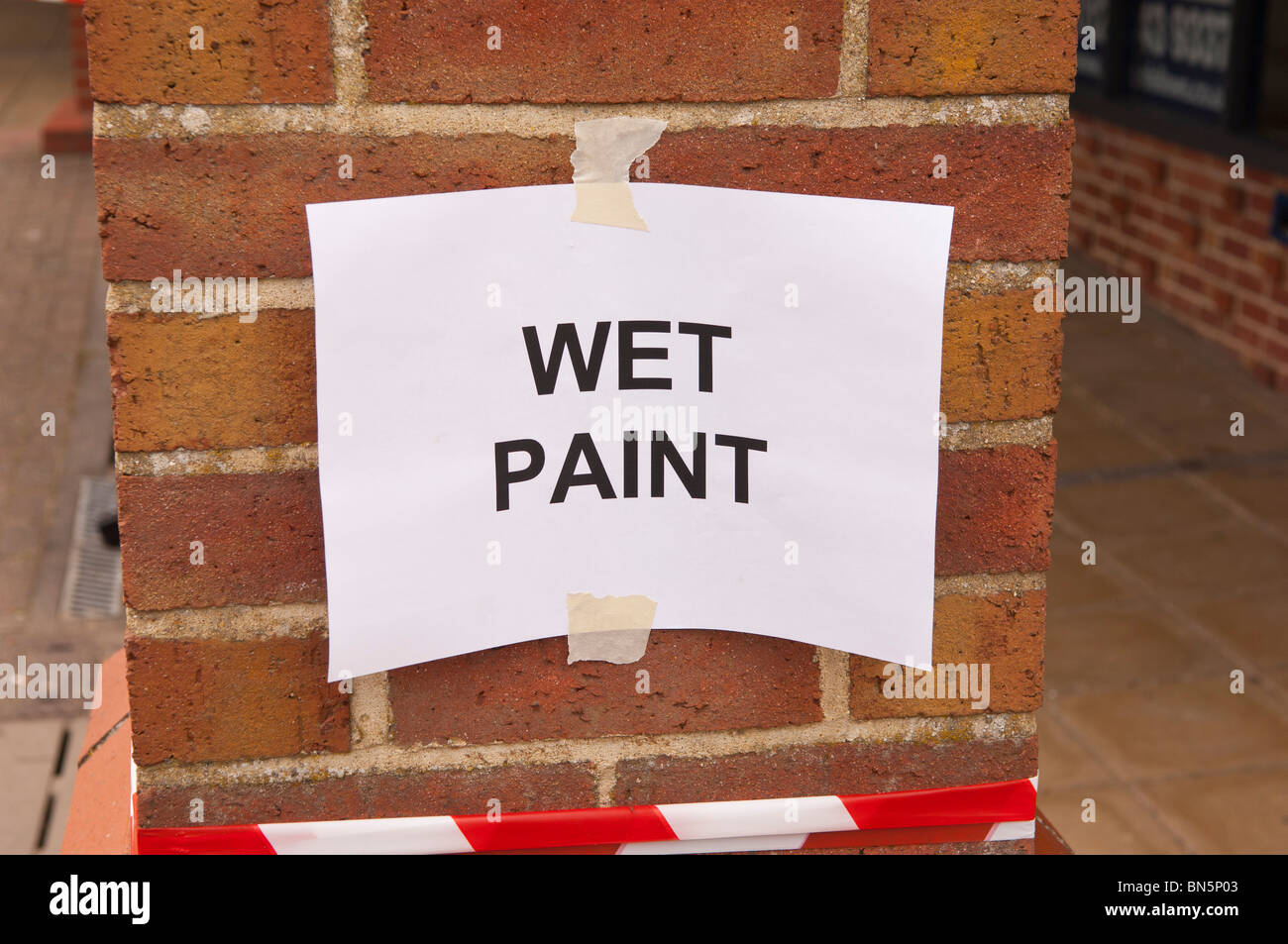 Wet Paint Warning Sign High Resolution Stock Photography and Images - Alamy