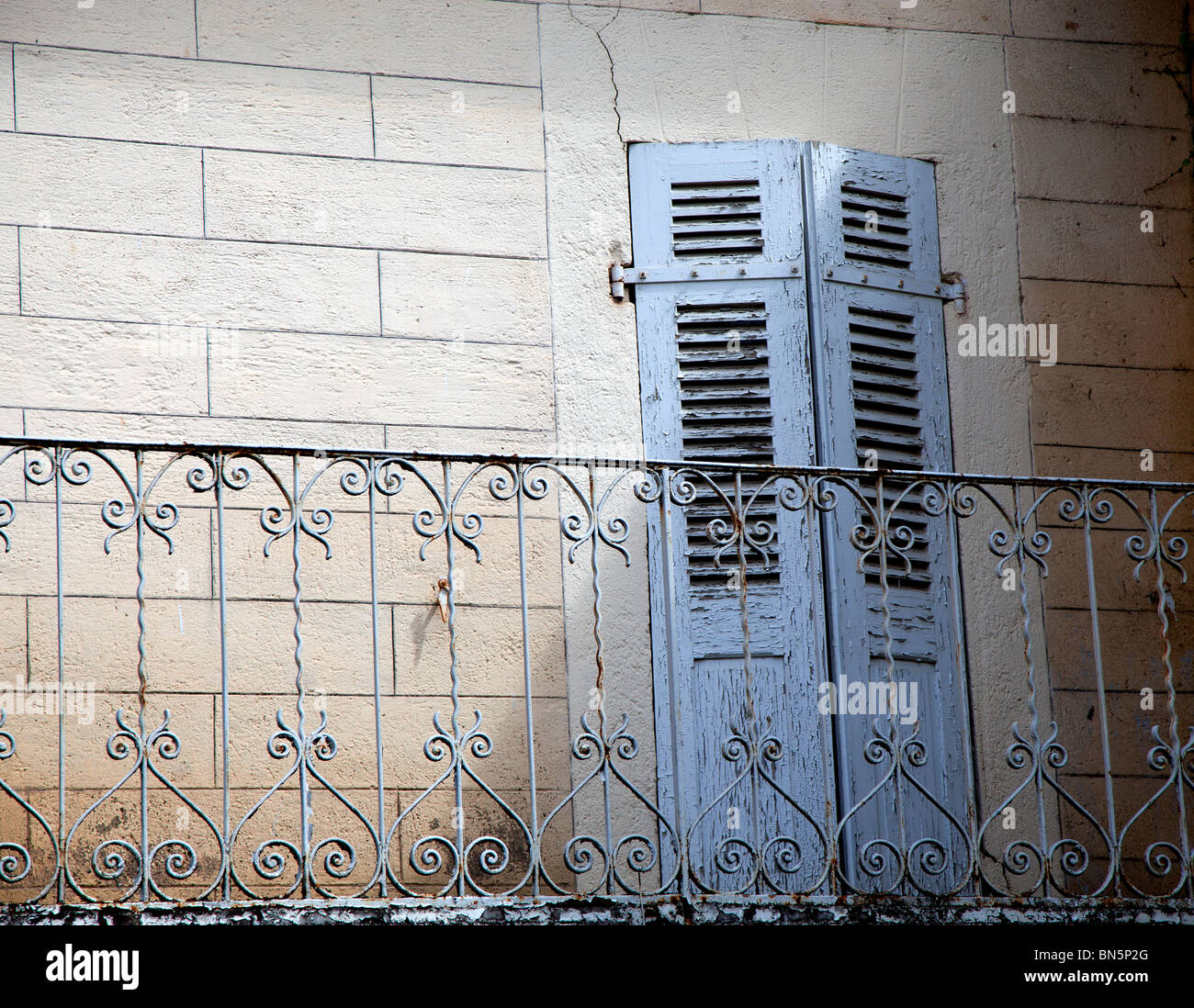 A typical French simple balcony seen in the Dordogne of France Stock ...
