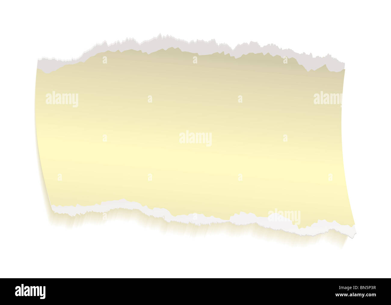 yellow paper with rip or torn edges with feathered sides Stock Photo ...