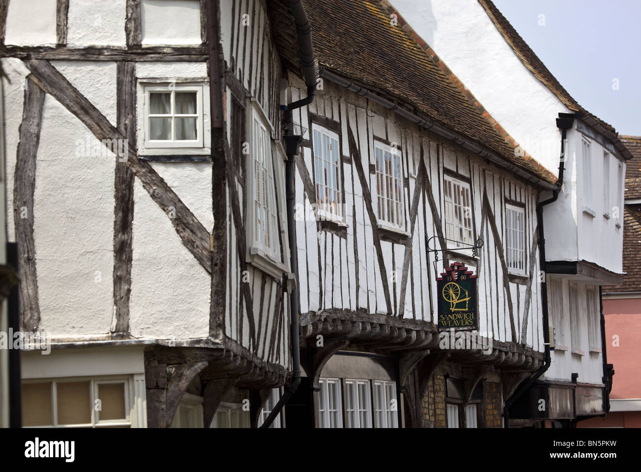 Half Timbered Building Sandwich Kent UK Stock Photo - Alamy