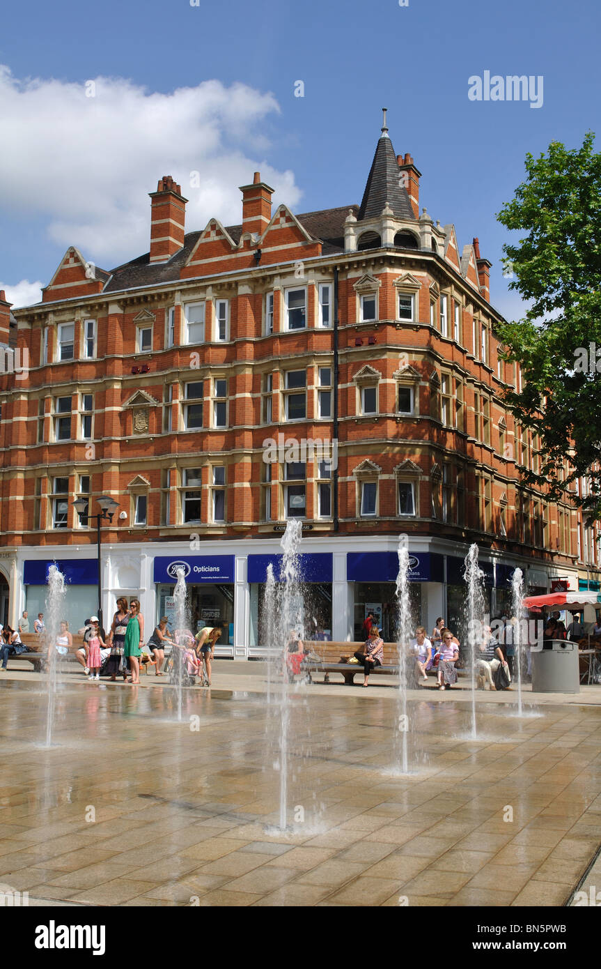 Cathedral Square, Peterborough, Cambridgeshire, England, UK Stock Photo ...
