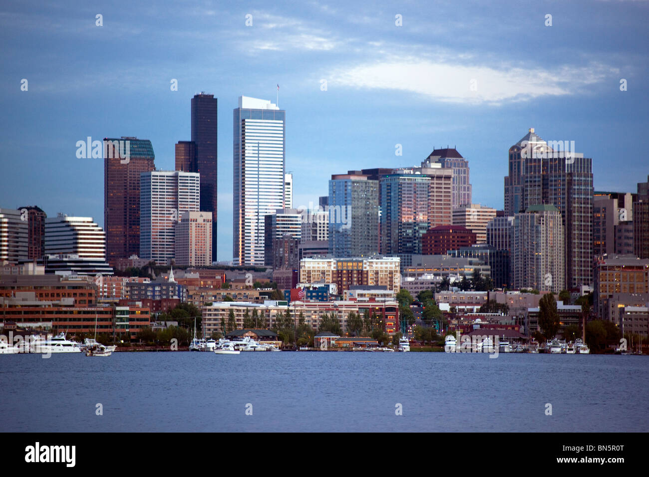 Seattle Washington Buildings and Skyline, with Lake Union from ...