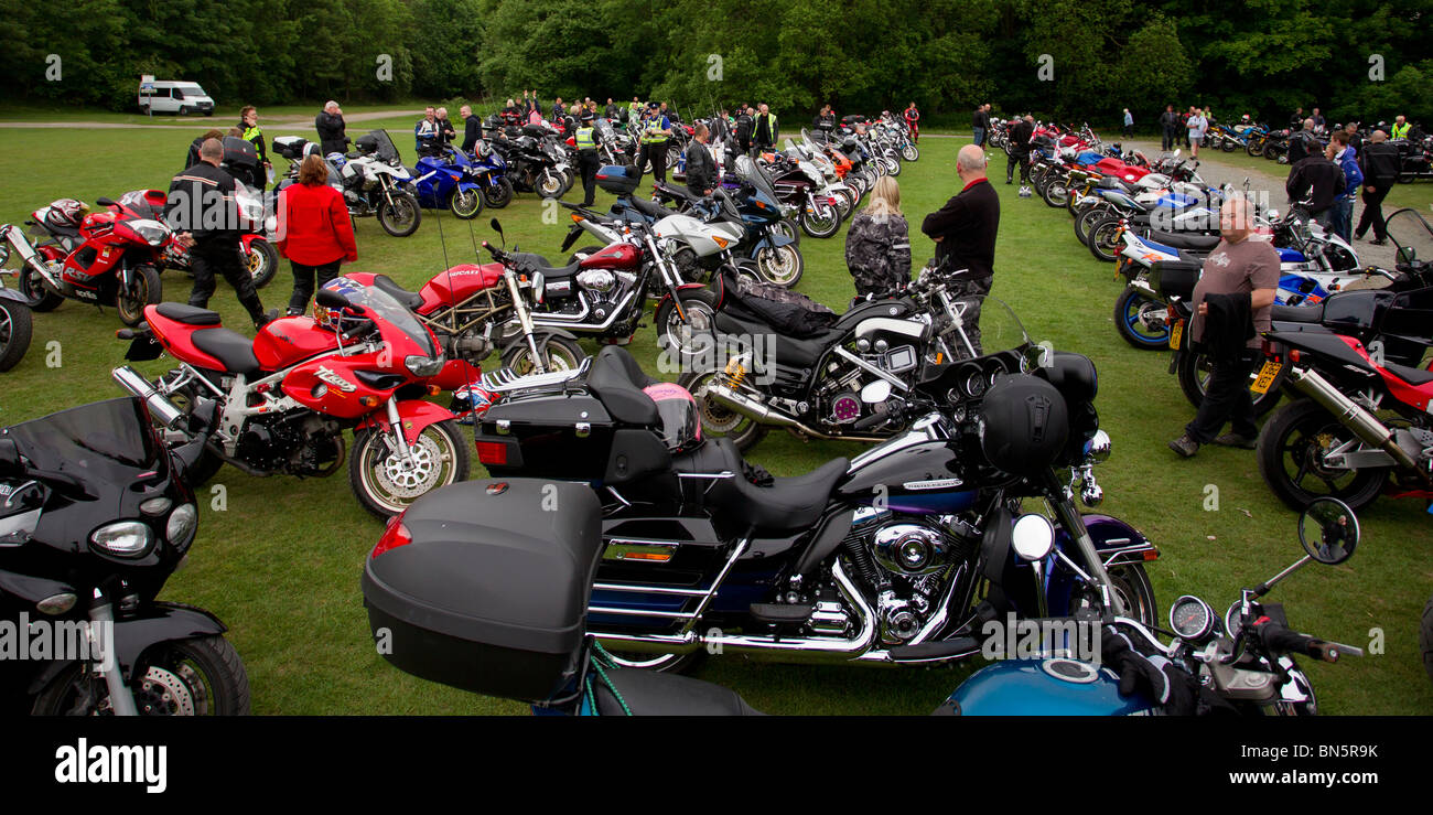 Motor Bike rally at Bowness on Windermere Stock Photo - Alamy
