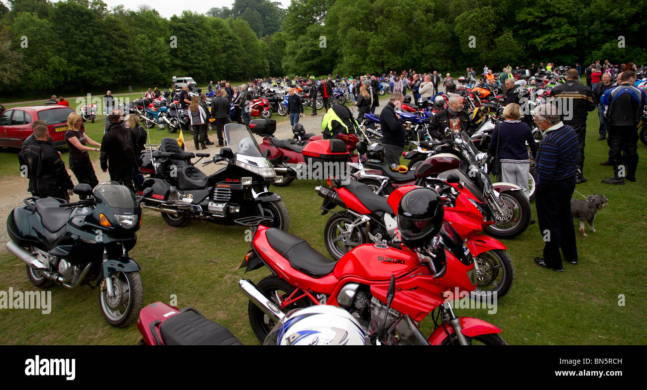 Motor Bike rally at Bowness on Windermere Stock Photo - Alamy