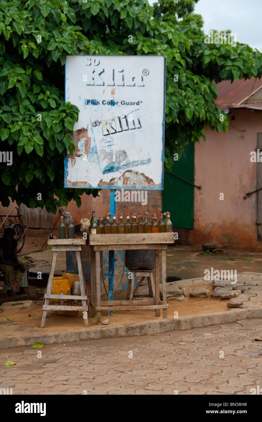 Africa, Benin, Ouidah. Typical roadside view along the infamous Route ...