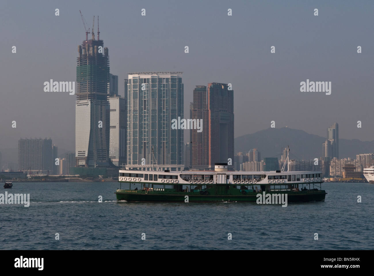 View on the ICC building under construction in Kowloon Stock Photo - Alamy