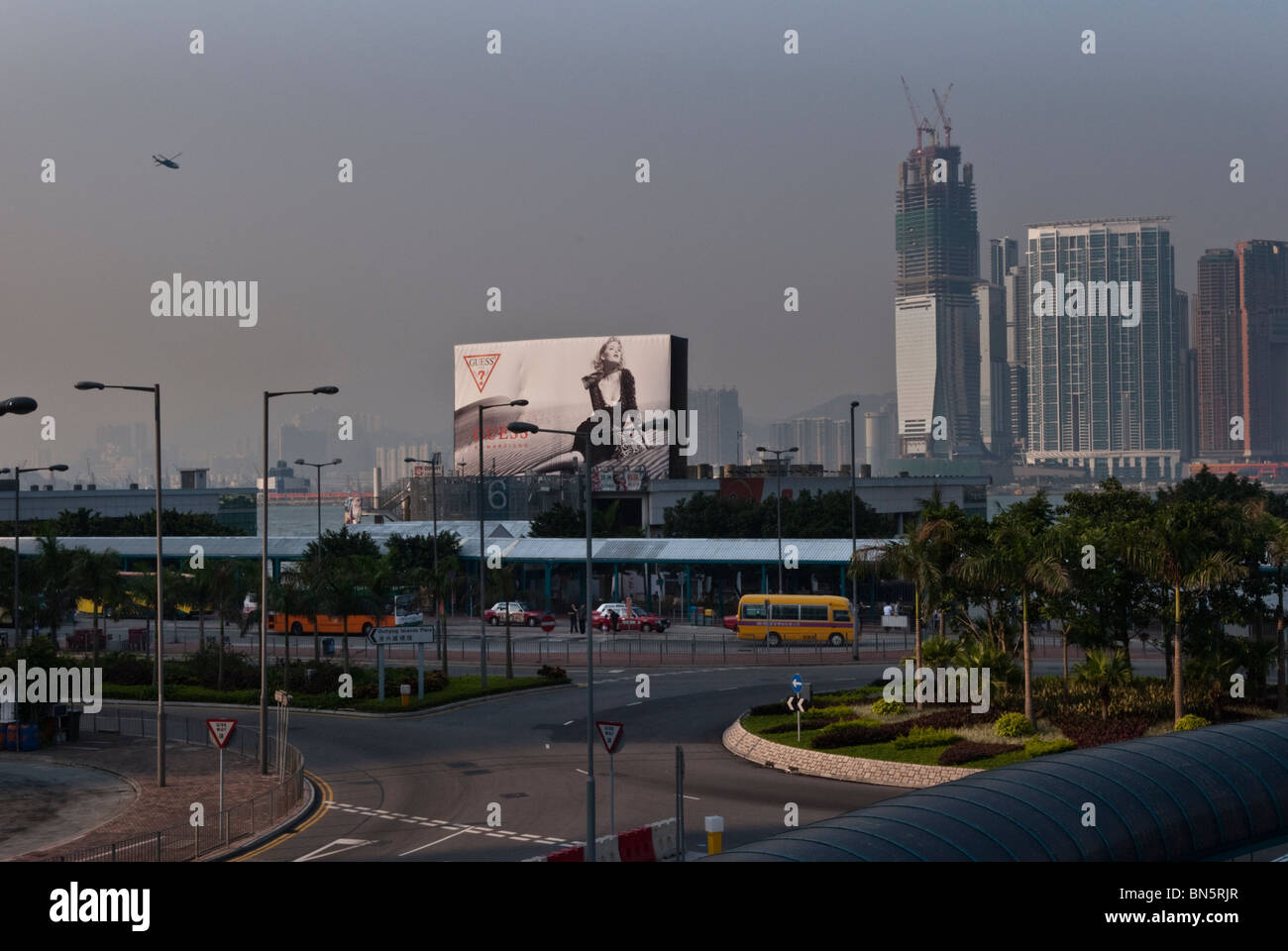 View on the ICC building under construction in Kowloon Stock Photo - Alamy