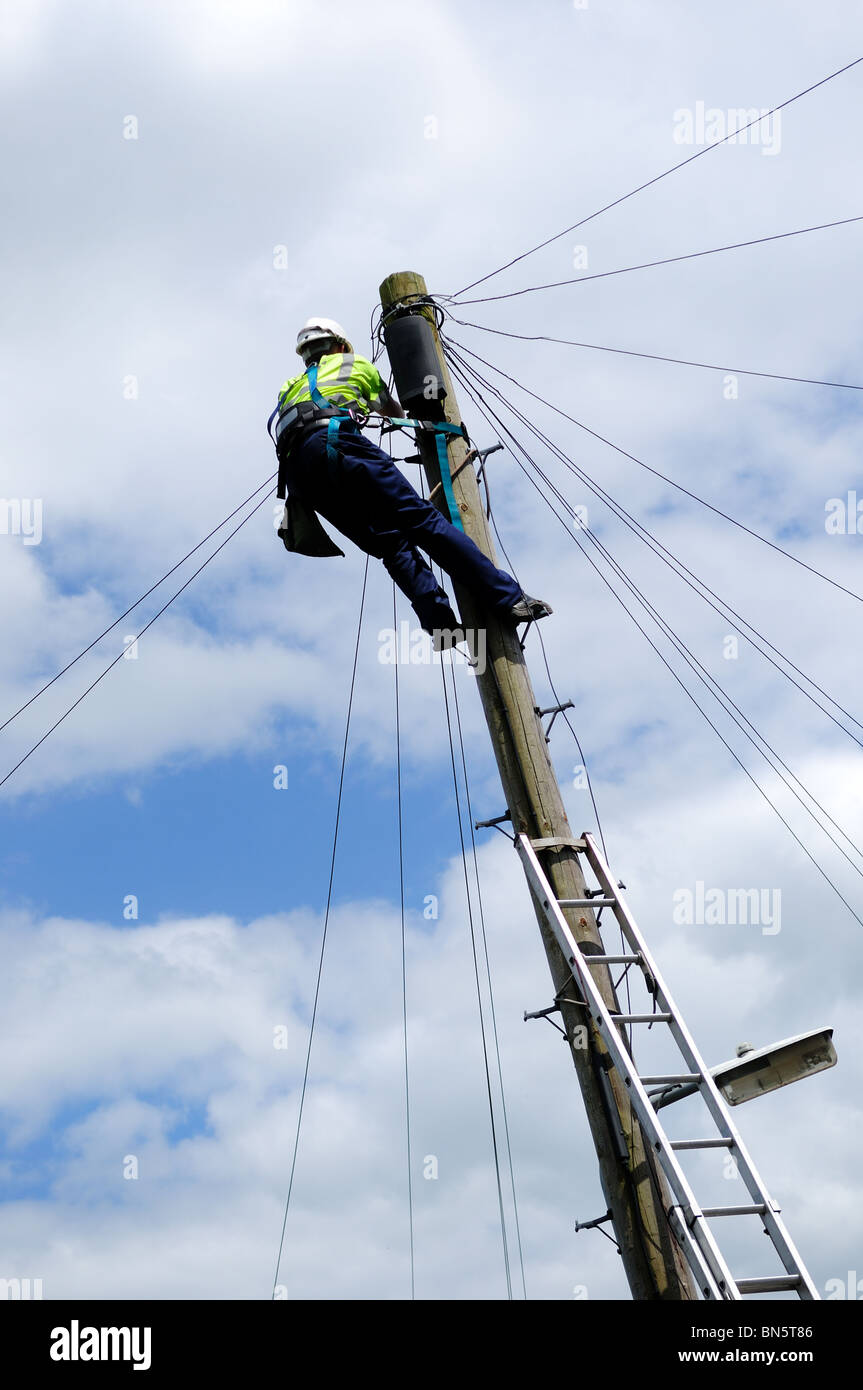 BT Telecommunication Engineer Stock Photo - Alamy