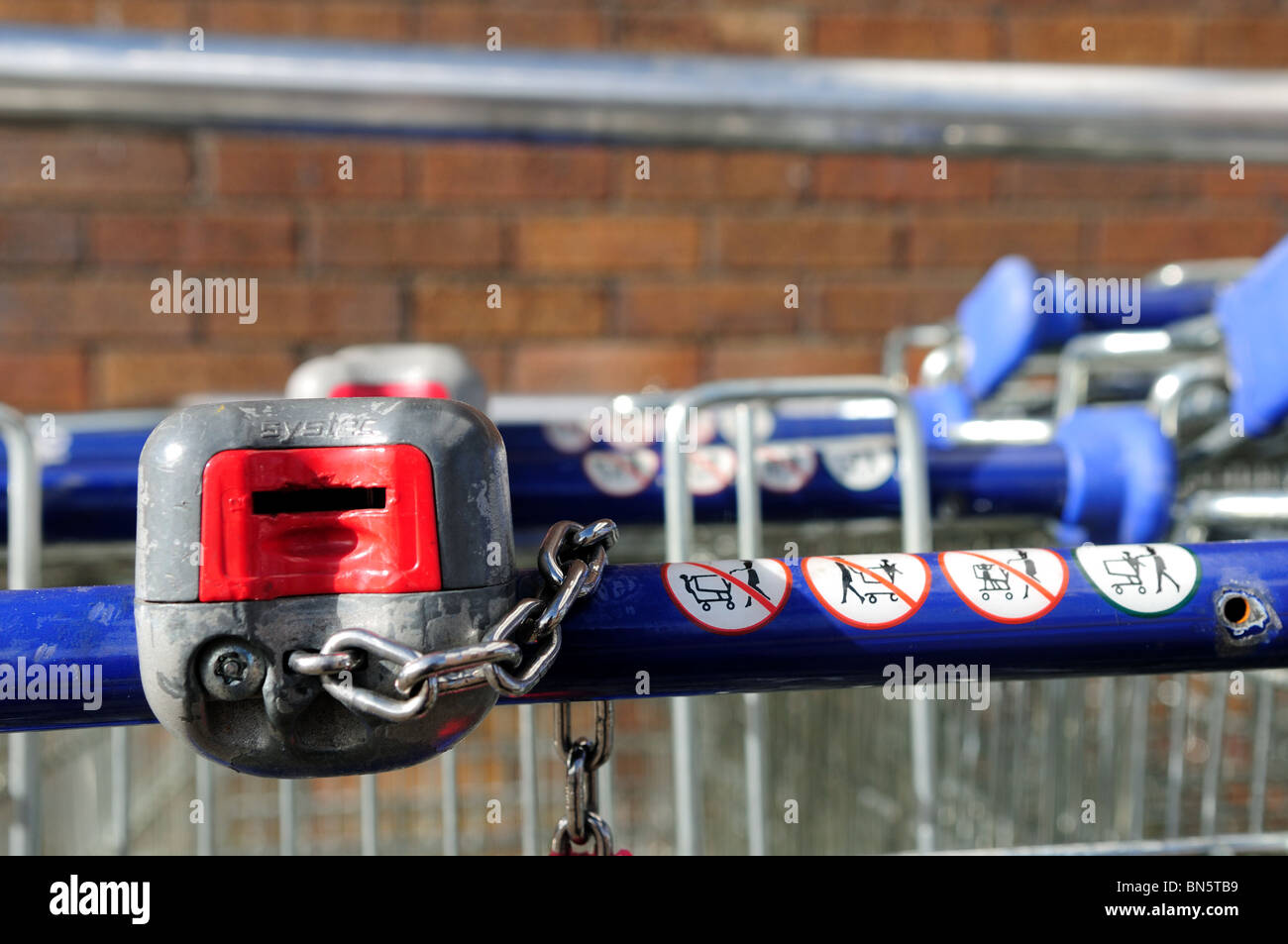 CO-OP Shopping Trolleys Stock Photo - Alamy