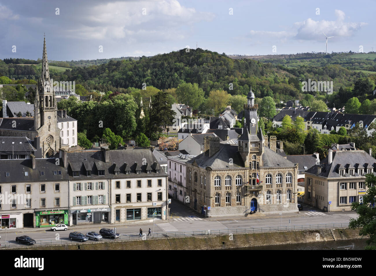 Chateaulin, Brittany France Stock Photo - Alamy