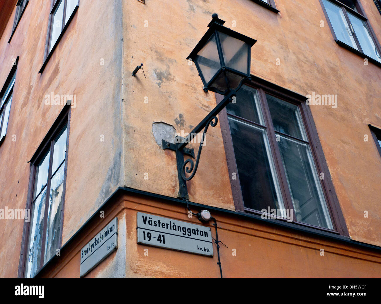 Street corner in Gamla Stan Stockholm Sweden Stock Photo - Alamy