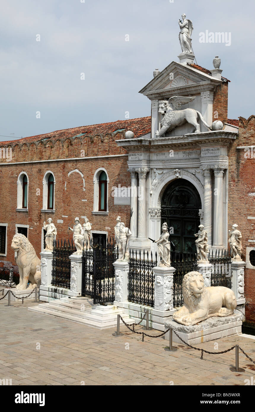 Facade of Arsenale once the greatest naval shipyard within the Castello ...
