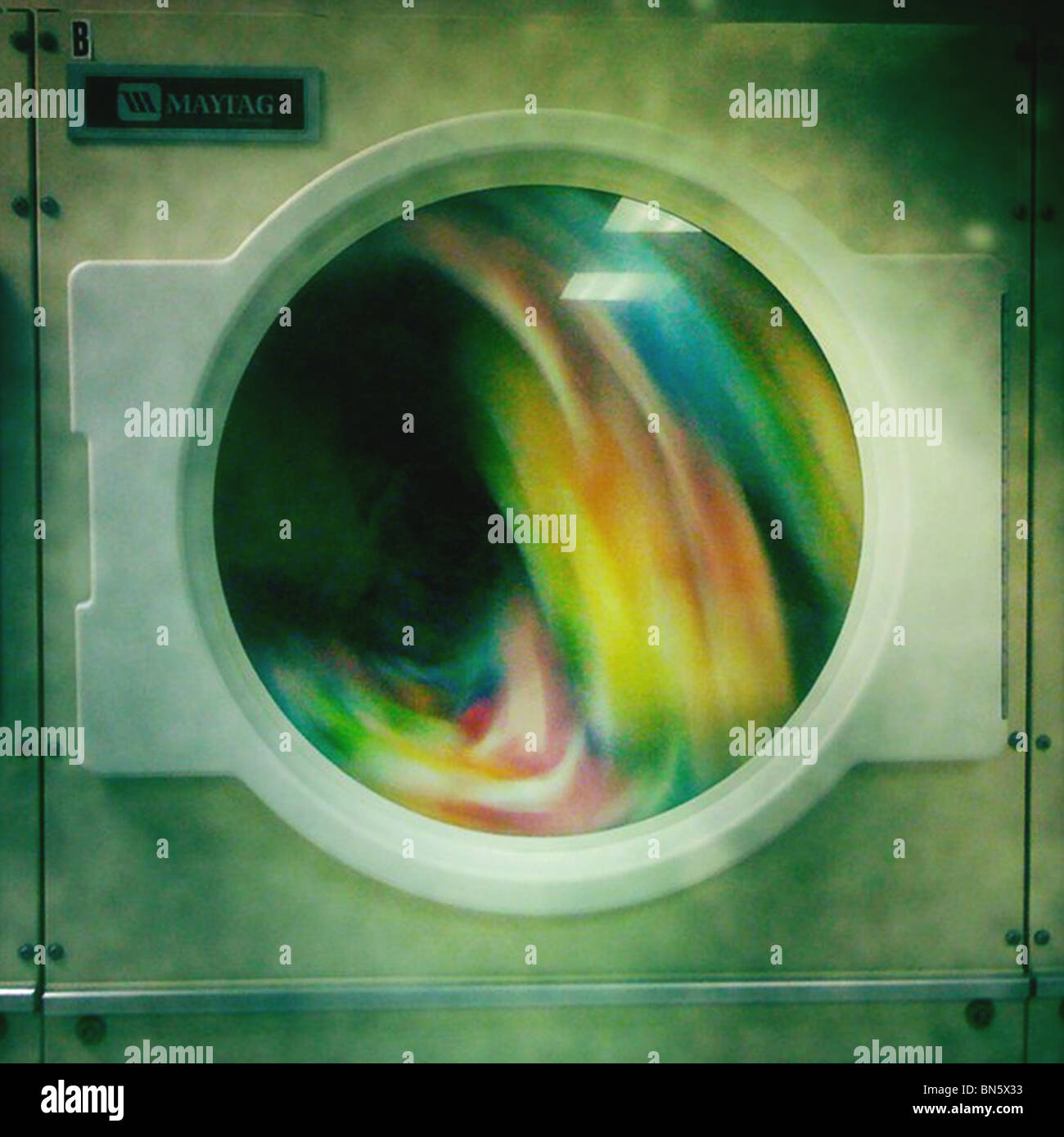 old Clothes Washers laundrymat washer old wash Stock Photo - Alamy