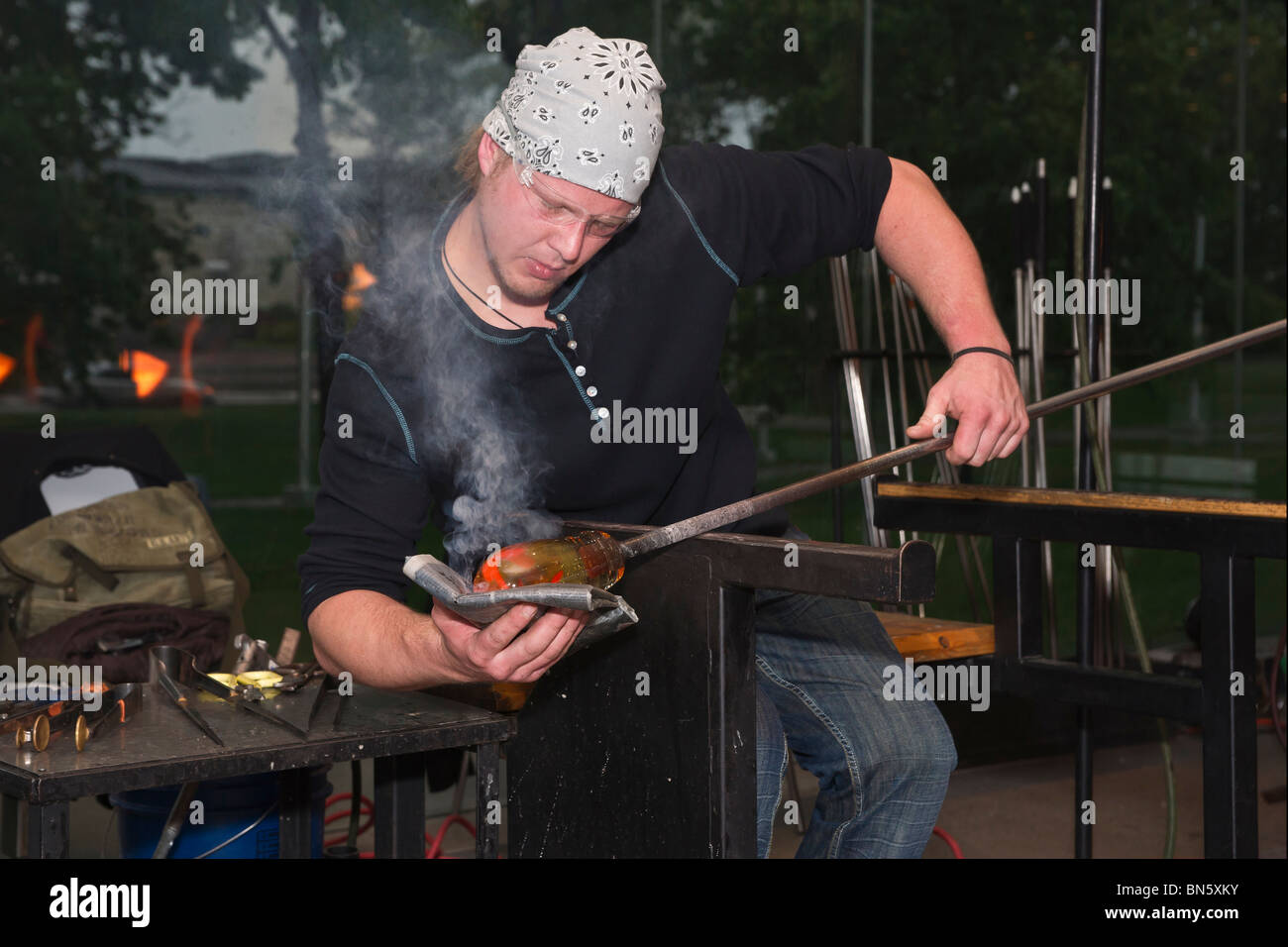 Glass blowing tools hi-res stock photography and images - Alamy