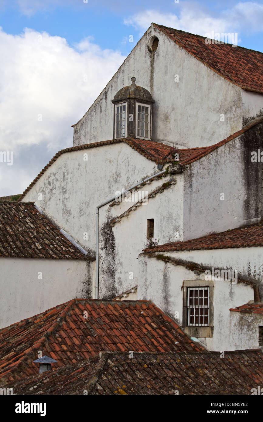 The Medieval Fortified Walled Castle Village of Obidos Stock Photo - Alamy