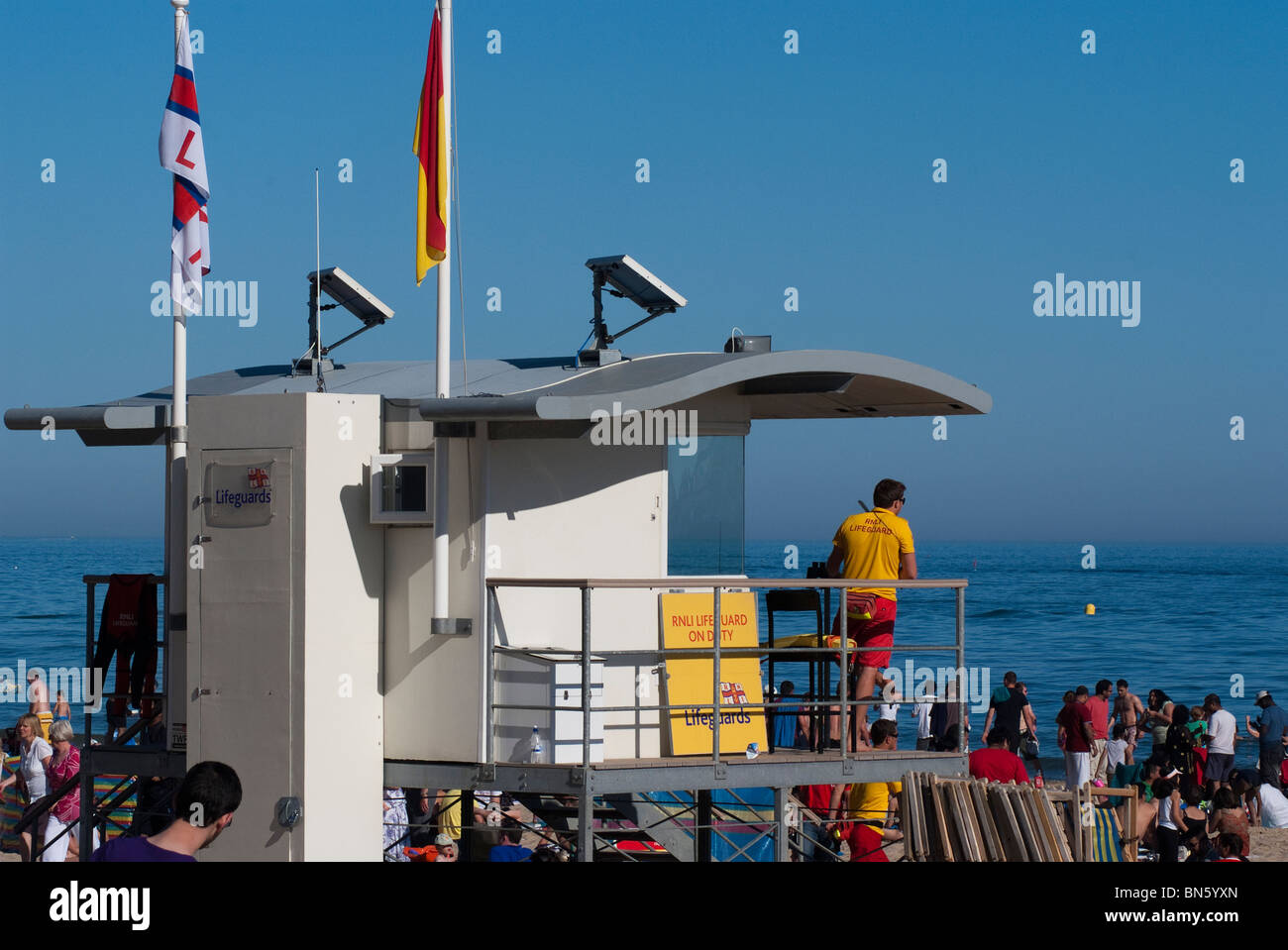 Bournemouth beach rnli lifeguard rnli lifeguards hi-res stock photography and images - Alamy
