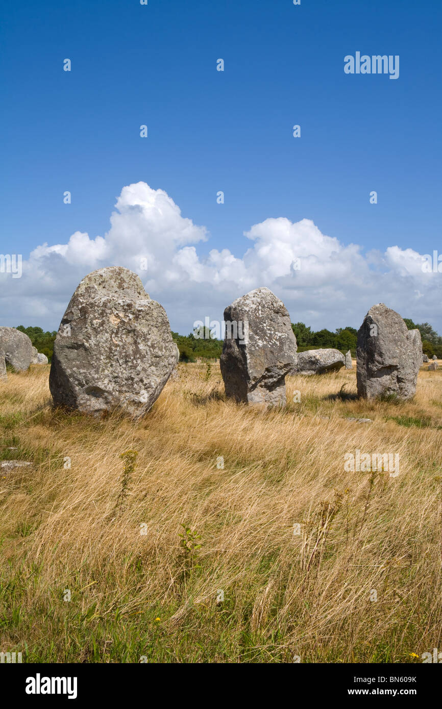 Rock formations at the famous Alignments de Kerlescan, Carnac, Brittany ...