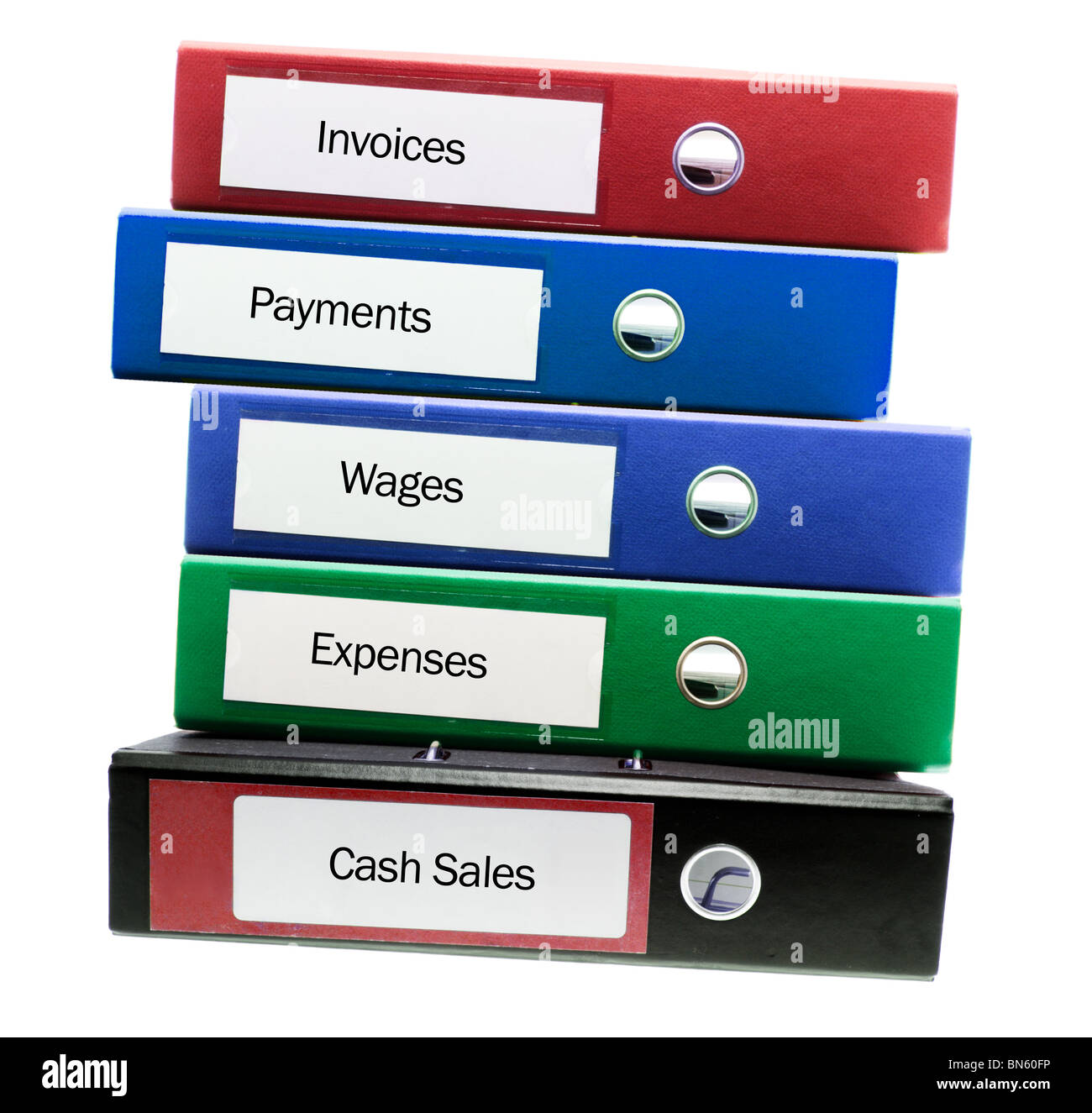 Stack of Ring Binders Stock Photo - Alamy