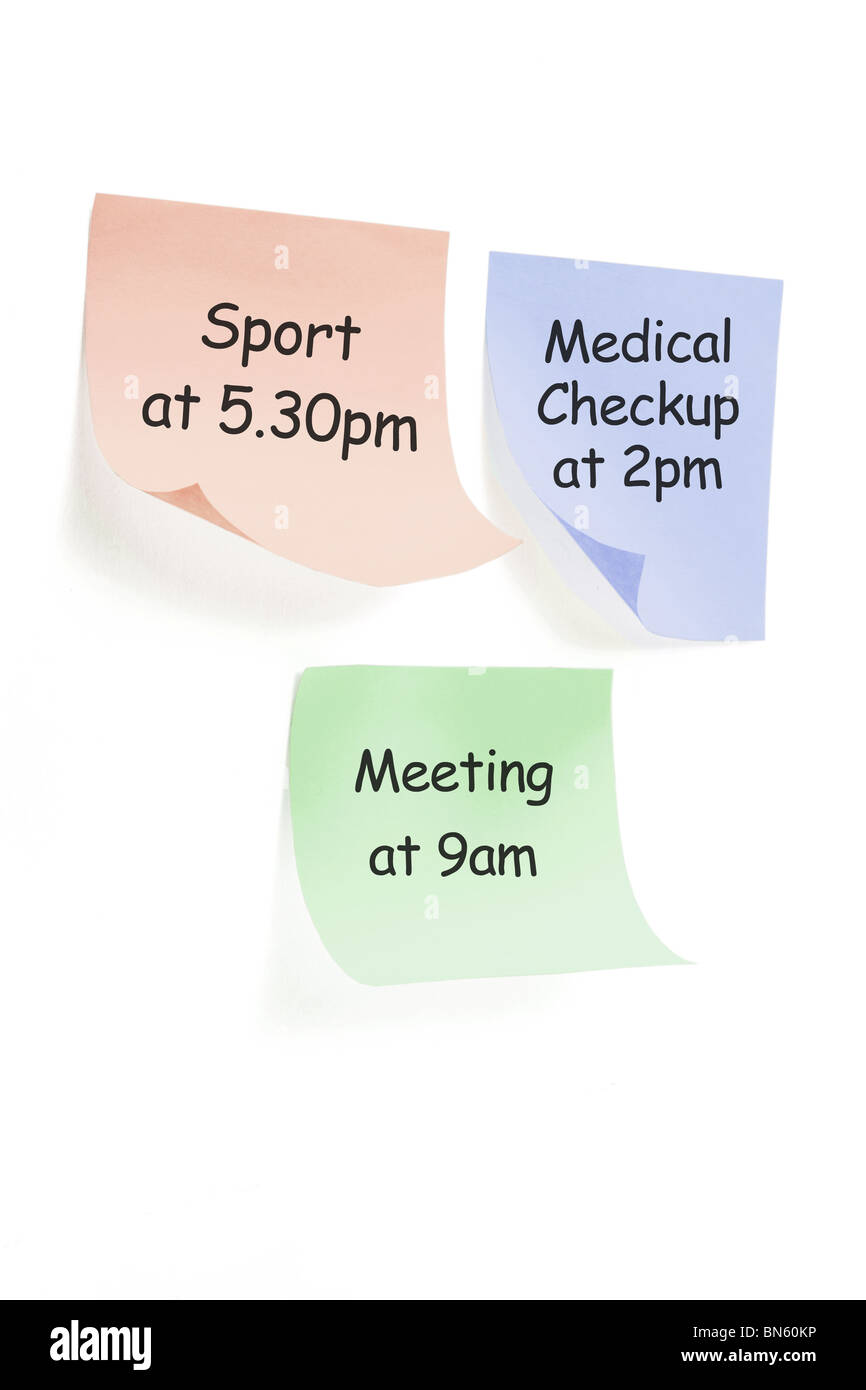 Post It Papers with Messages Stock Photo - Alamy