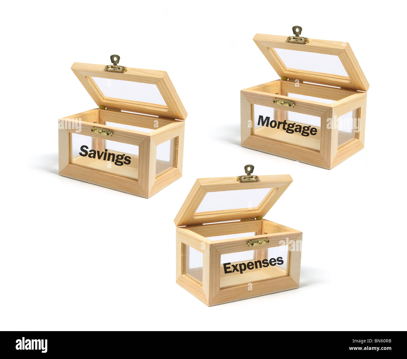 Wooden Framed Glass Boxes Stock Photo - Alamy