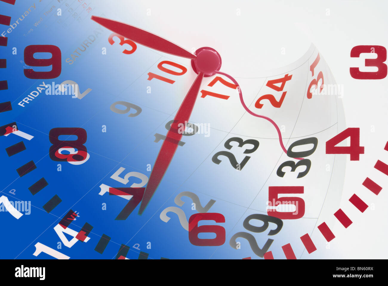 Calendar and Clock Stock Photo - Alamy