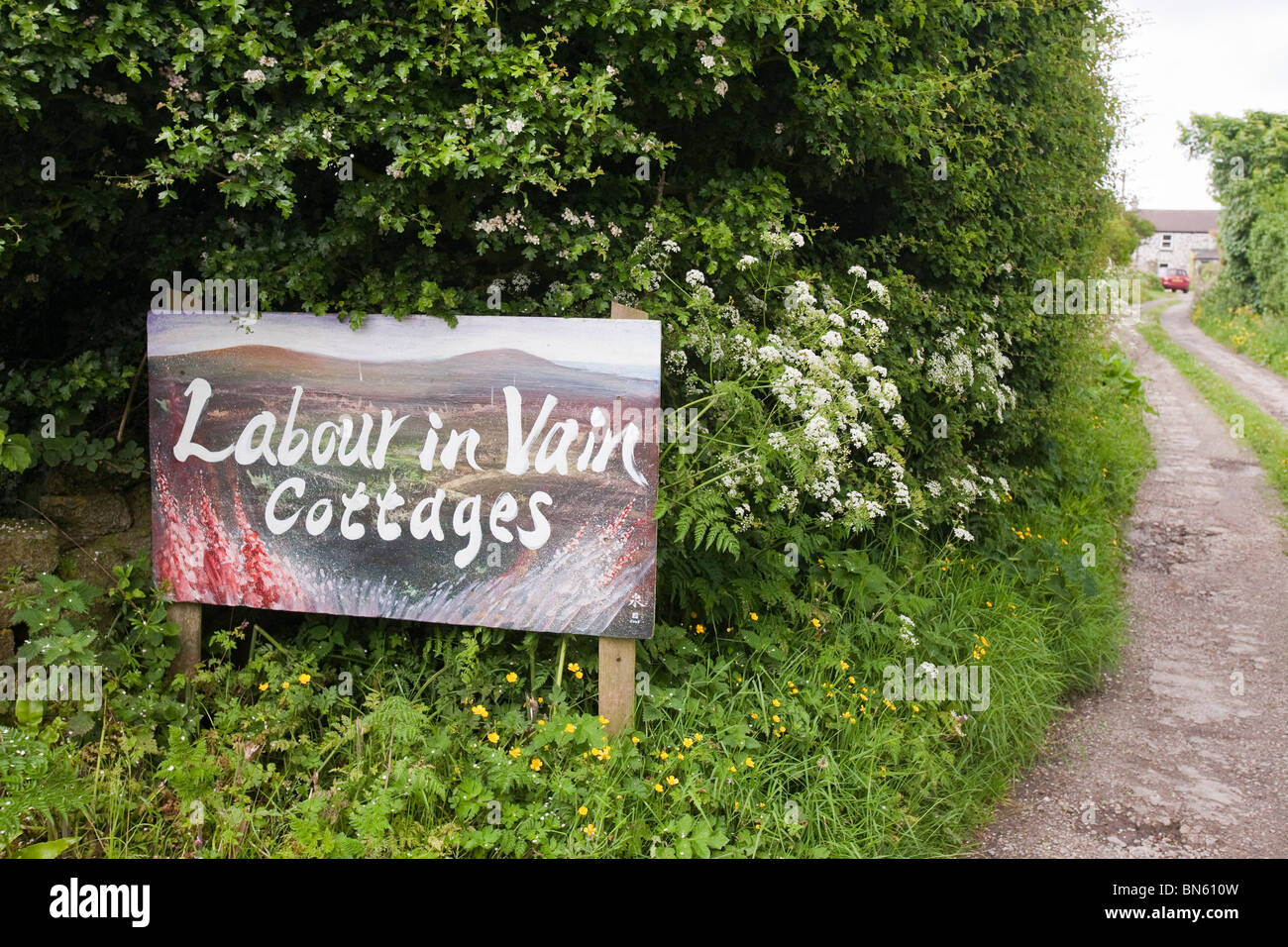 Labour in Vain cottages near St Just, Cornwall, UK Stock Photo - Alamy