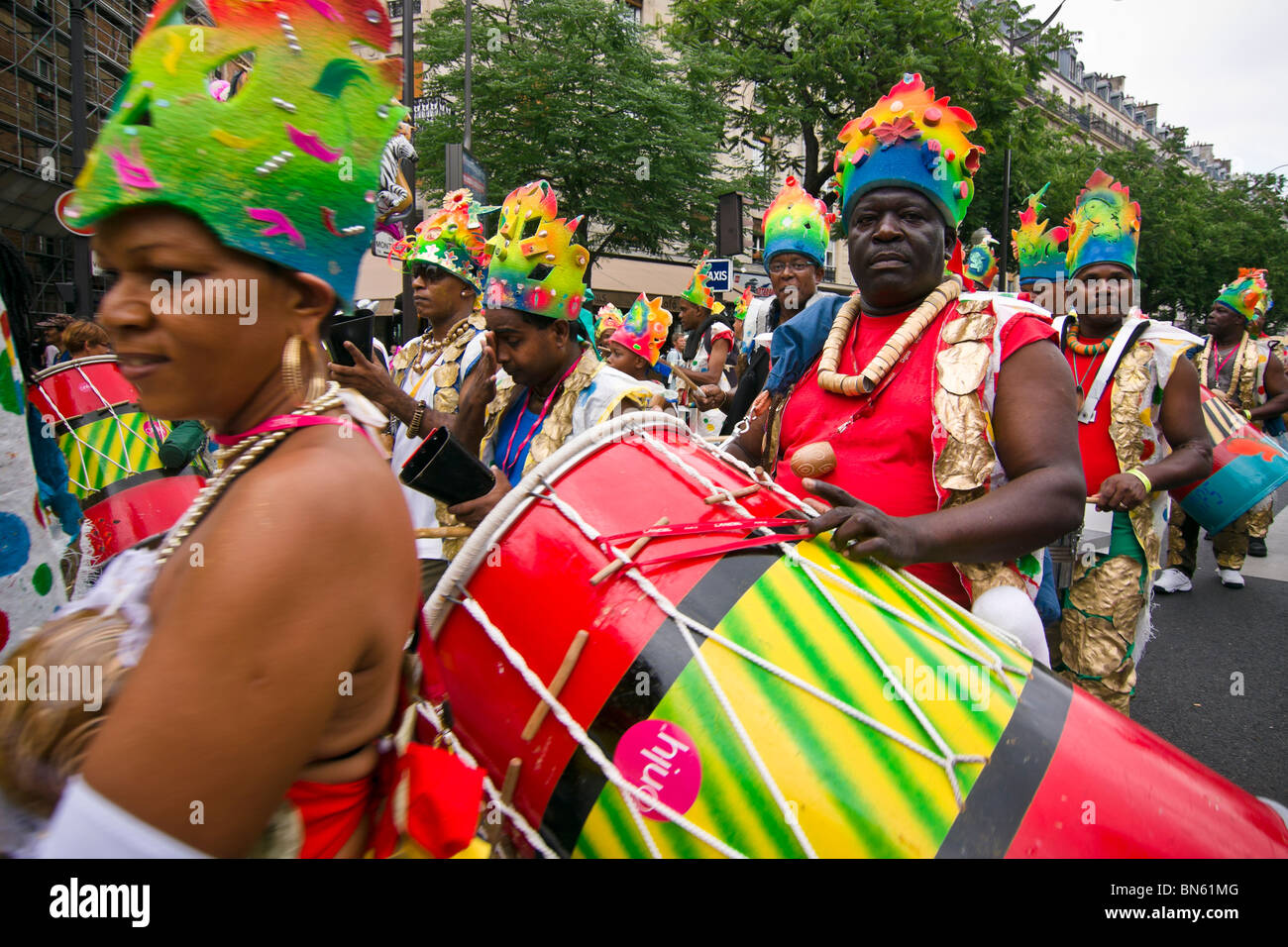Performers of the 2010 tropical carnival paraded in the streets of ...