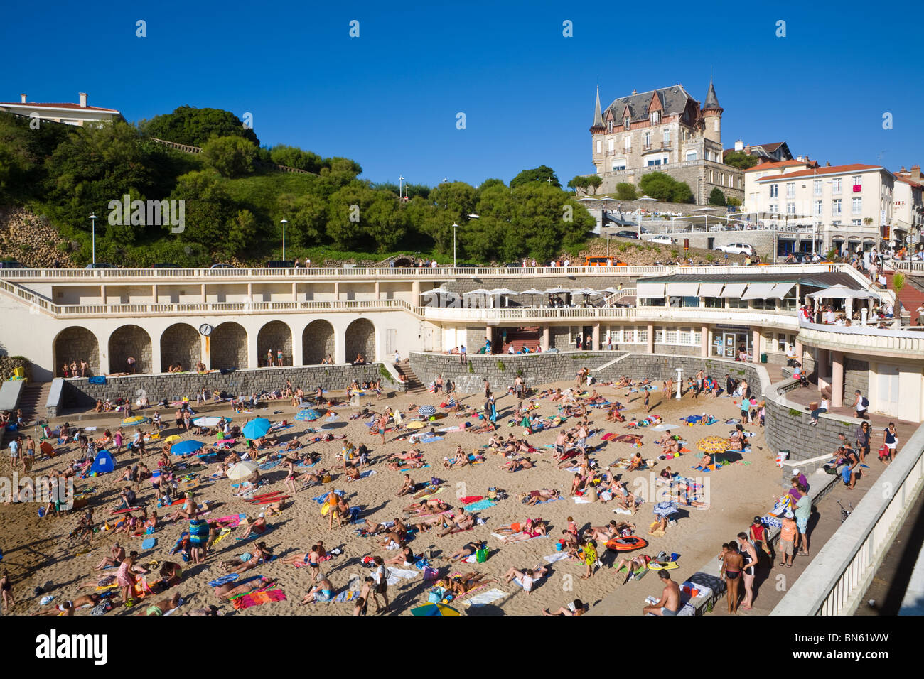 Plage du Port, (Old Port Beach) Biarritz, Pyrenees Atlantiques ...