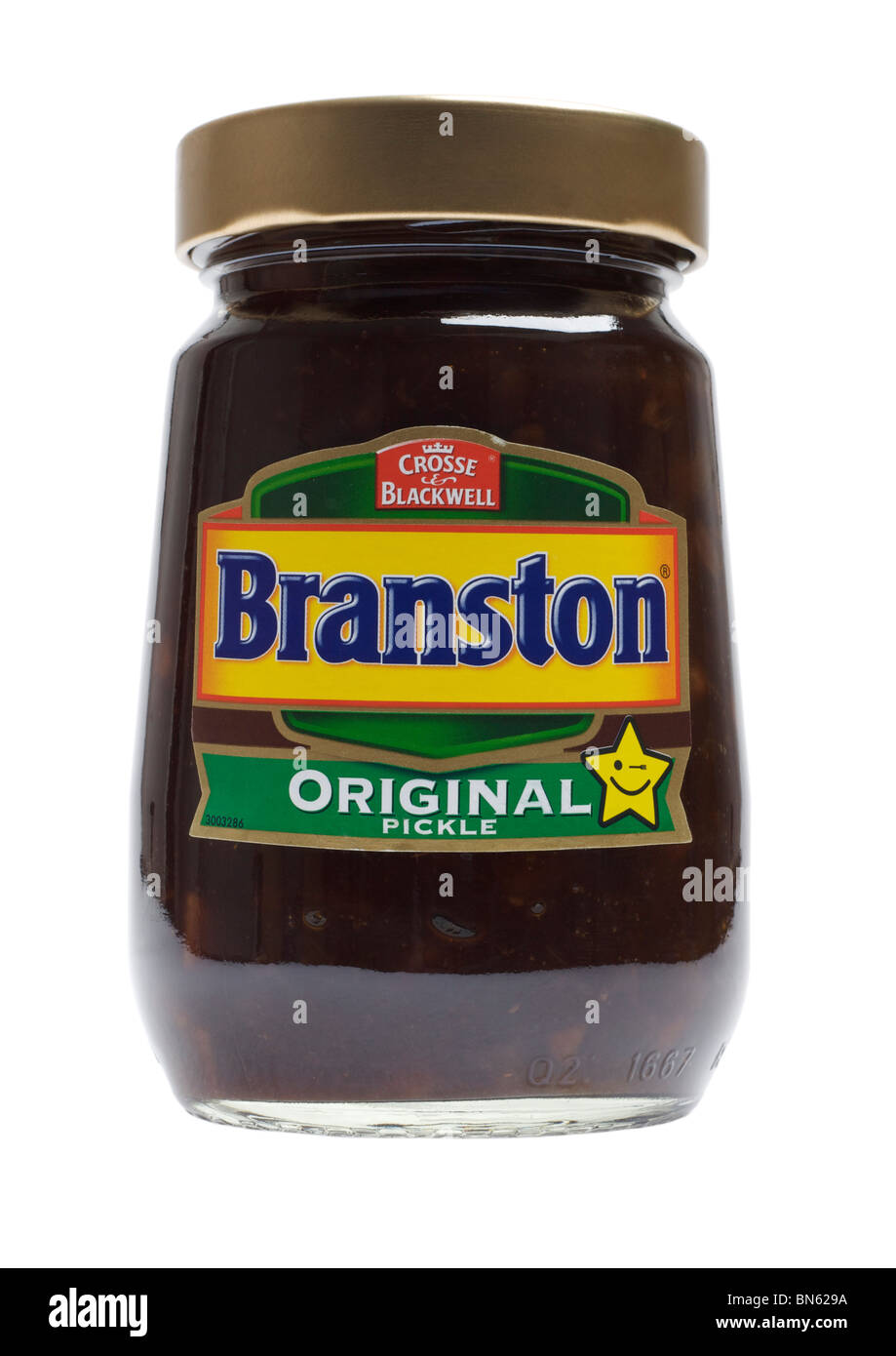 Jar of Branston pickle on white background Stock Photo - Alamy