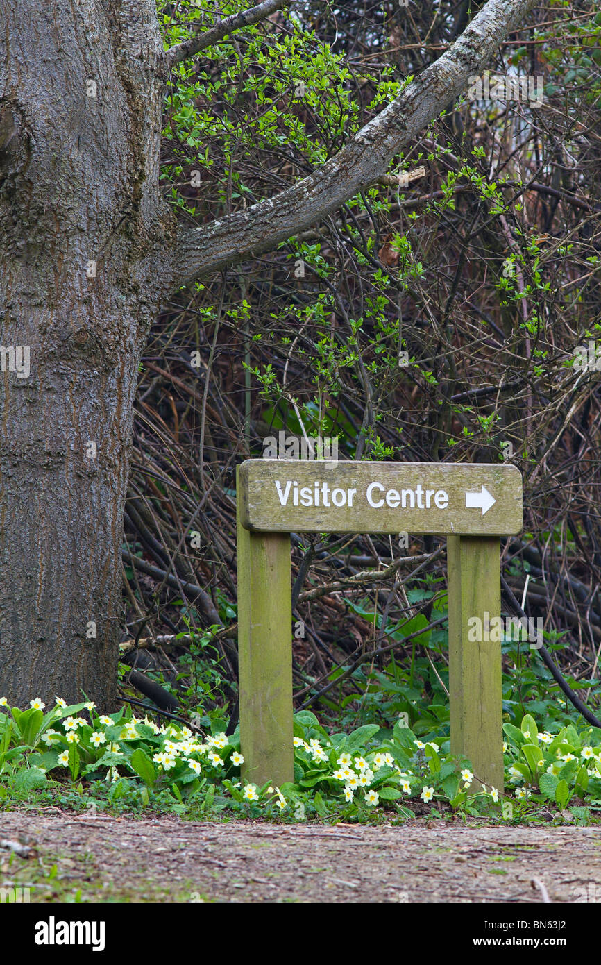 Visitor centre sign Stock Photo - Alamy