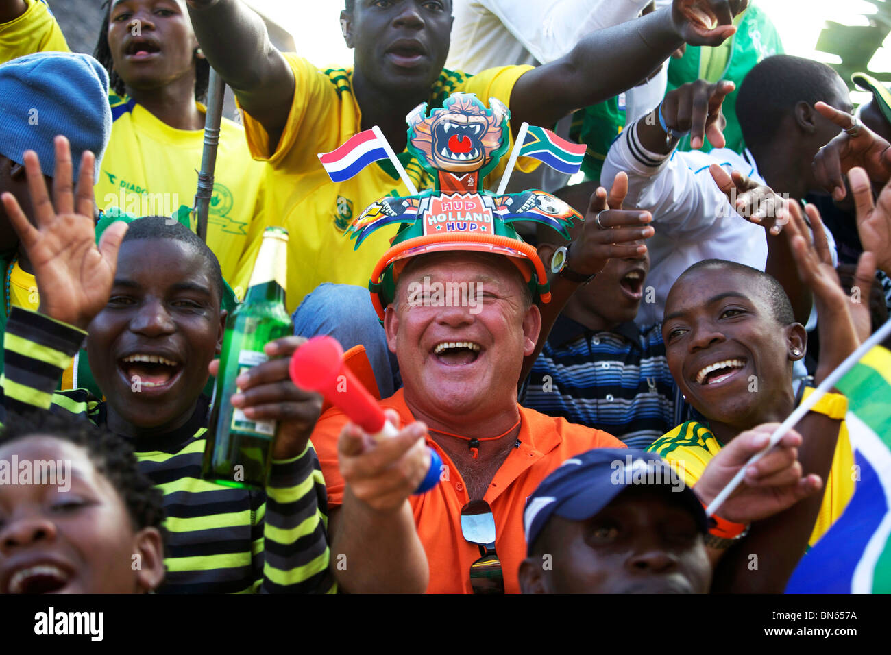 Dutch supporters at the World Cup Soccer in South Africa Stock Photo ...