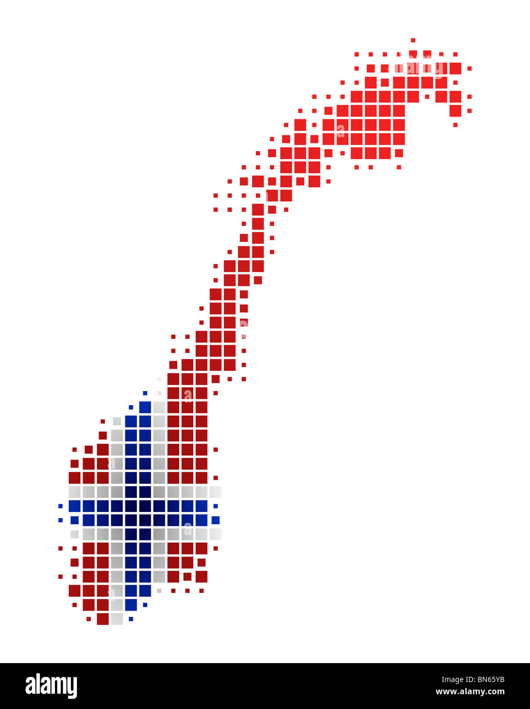 Map and flag of Norway Stock Photo - Alamy