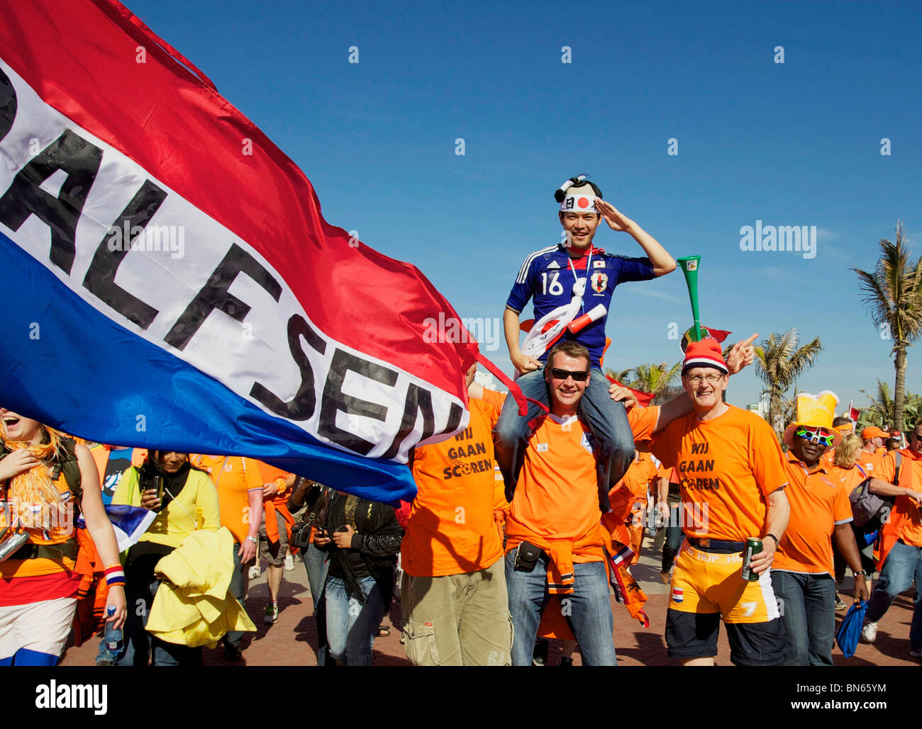 Dutch supporters at the World Cup Soccer in South Africa Stock Photo ...