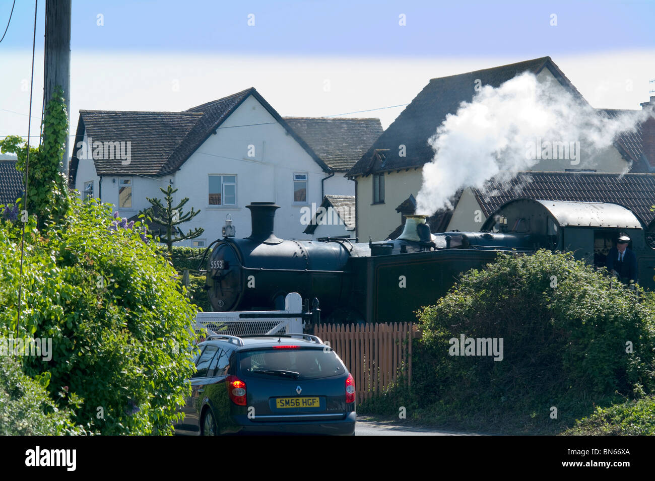 blue anchor bay holiday resort somerset coast uk Stock Photo - Alamy