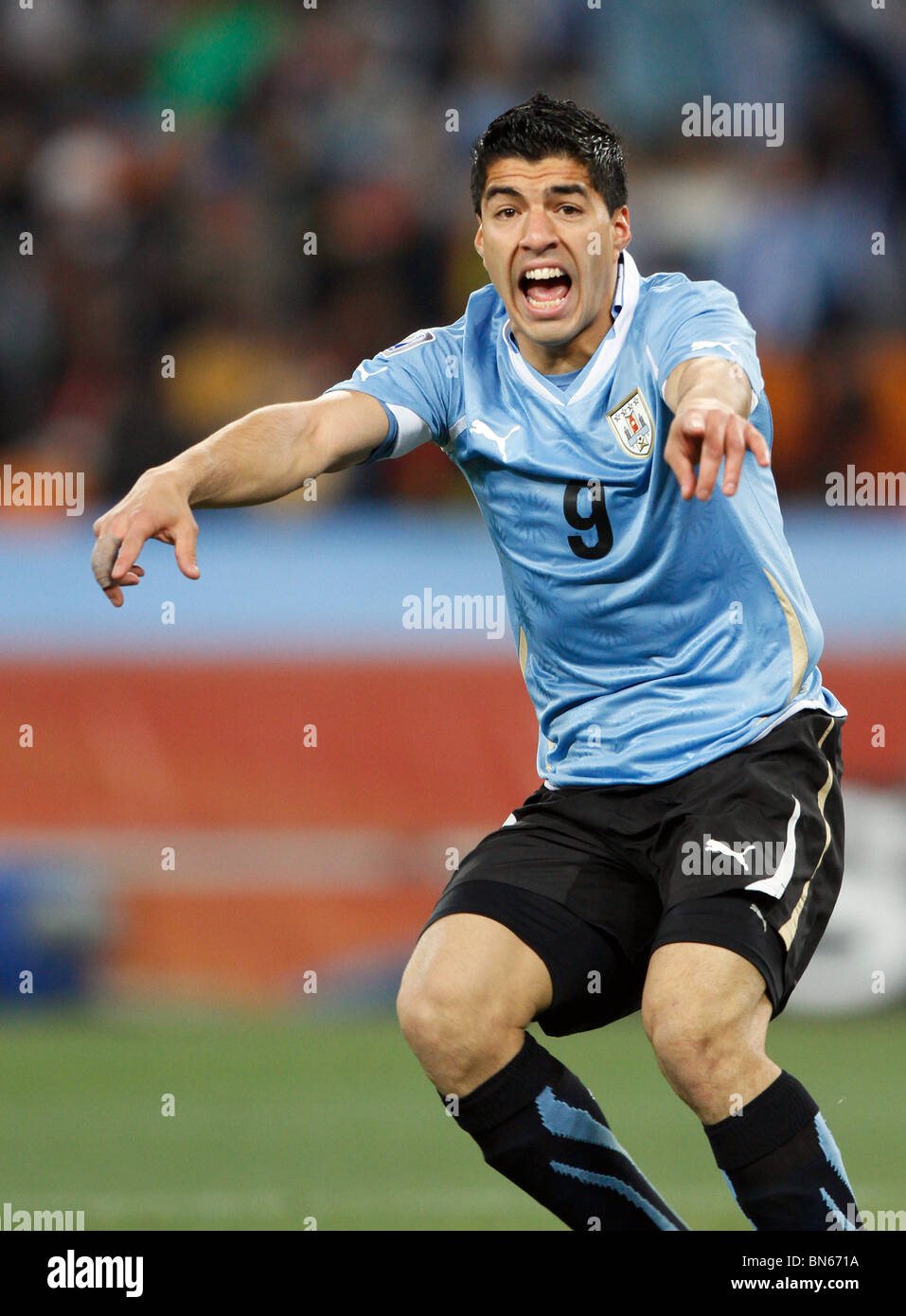 LUIS SUAREZ URUGUAY V GHANA SOCCER CITY JOHANNESBURG SOUTH AFRICA 02 ...