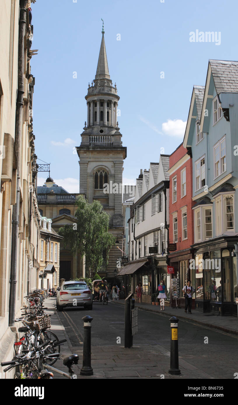 Turl Street and Lincoln College Library Spire Oxford June 2010 Stock ...