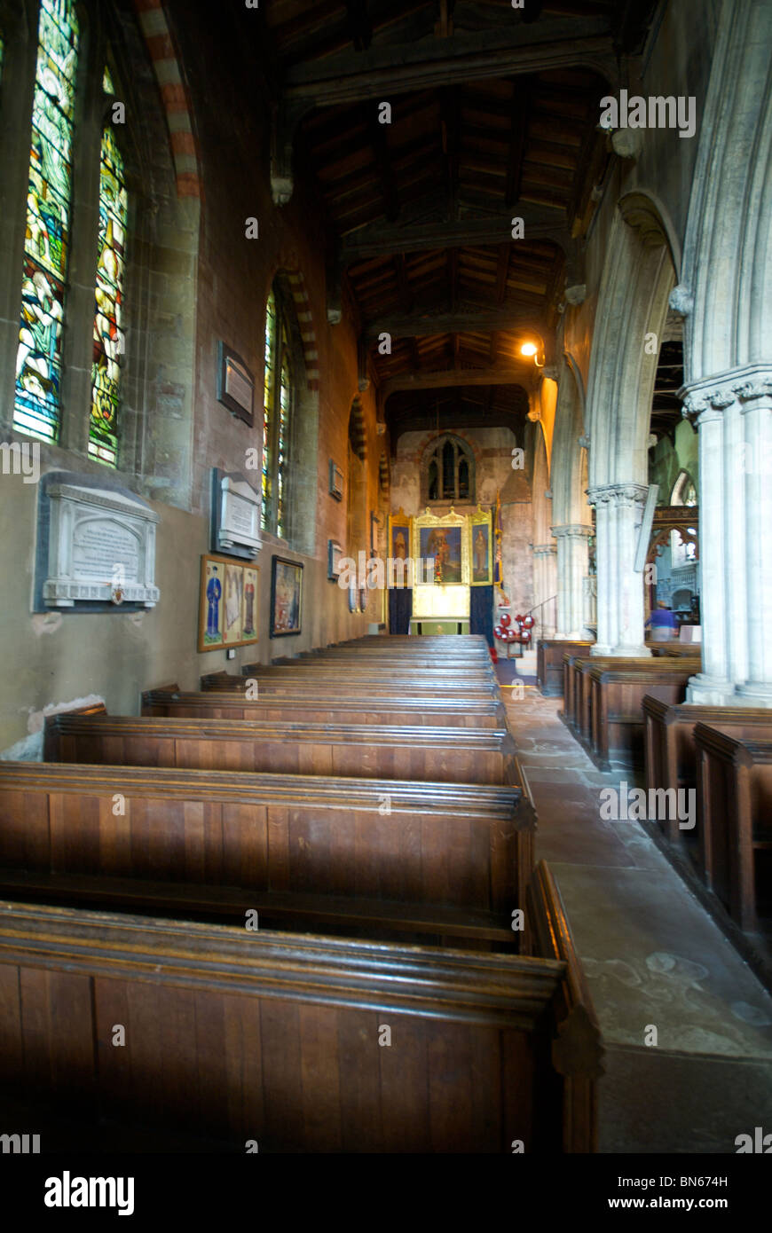 Berkeley Church Gloucestershire UK Interior Stock Photo - Alamy