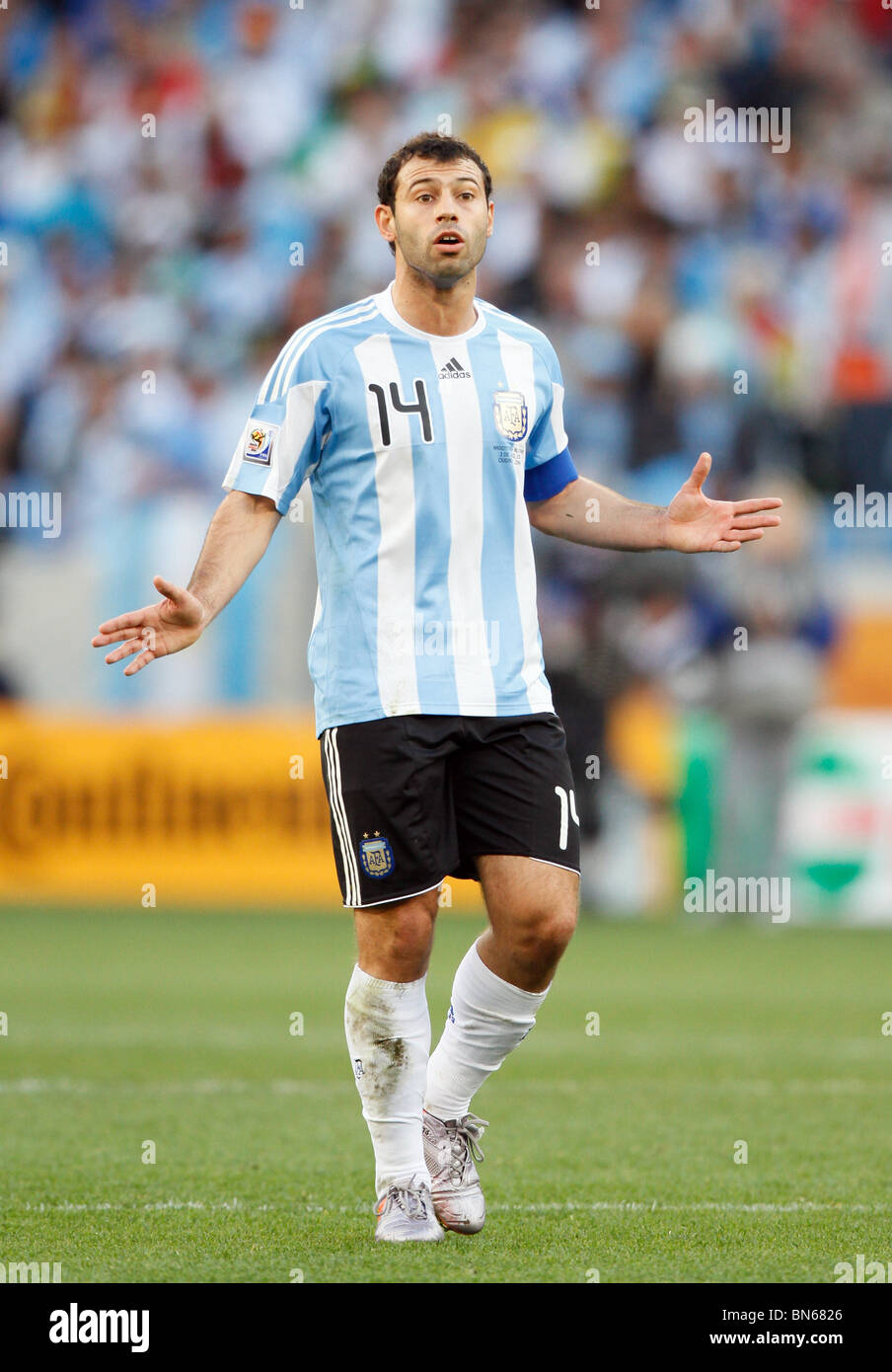 Javier Mascherano Argentina V Germany Green Point Stadium Cape Town