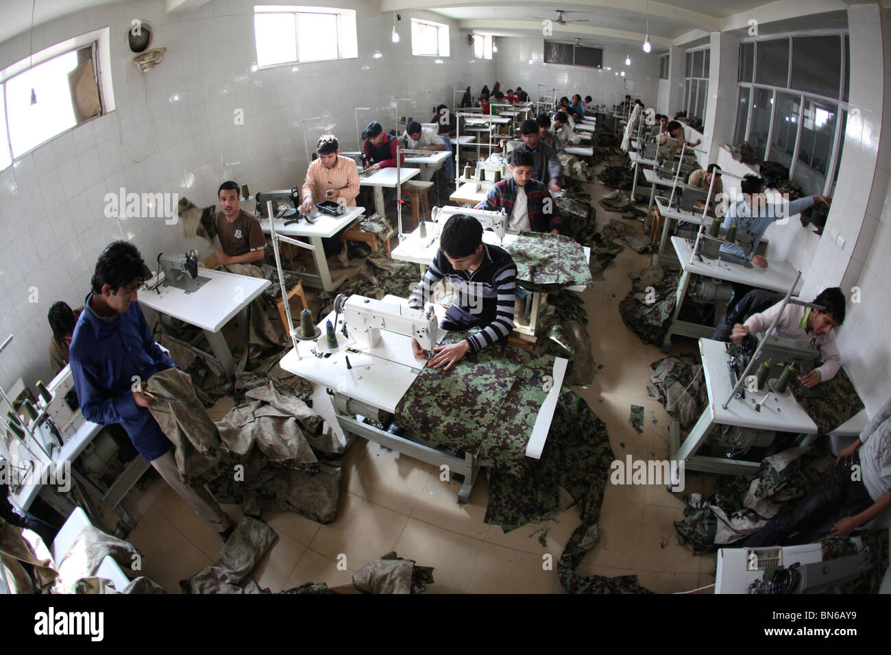 Sweatshop in kabul Stock Photo - Alamy