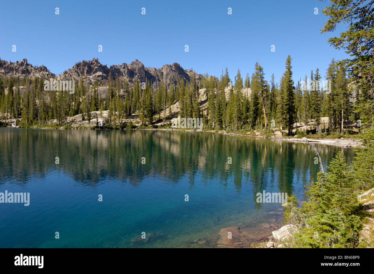 Baron Lake, Sawtooth Mountains, Sawtooth Wilderness / Sawtooth National ...
