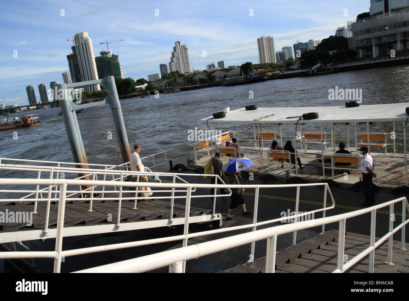Ferry boat at Chao Phraya River , Bangkok , Thailand Stock Photo - Alamy