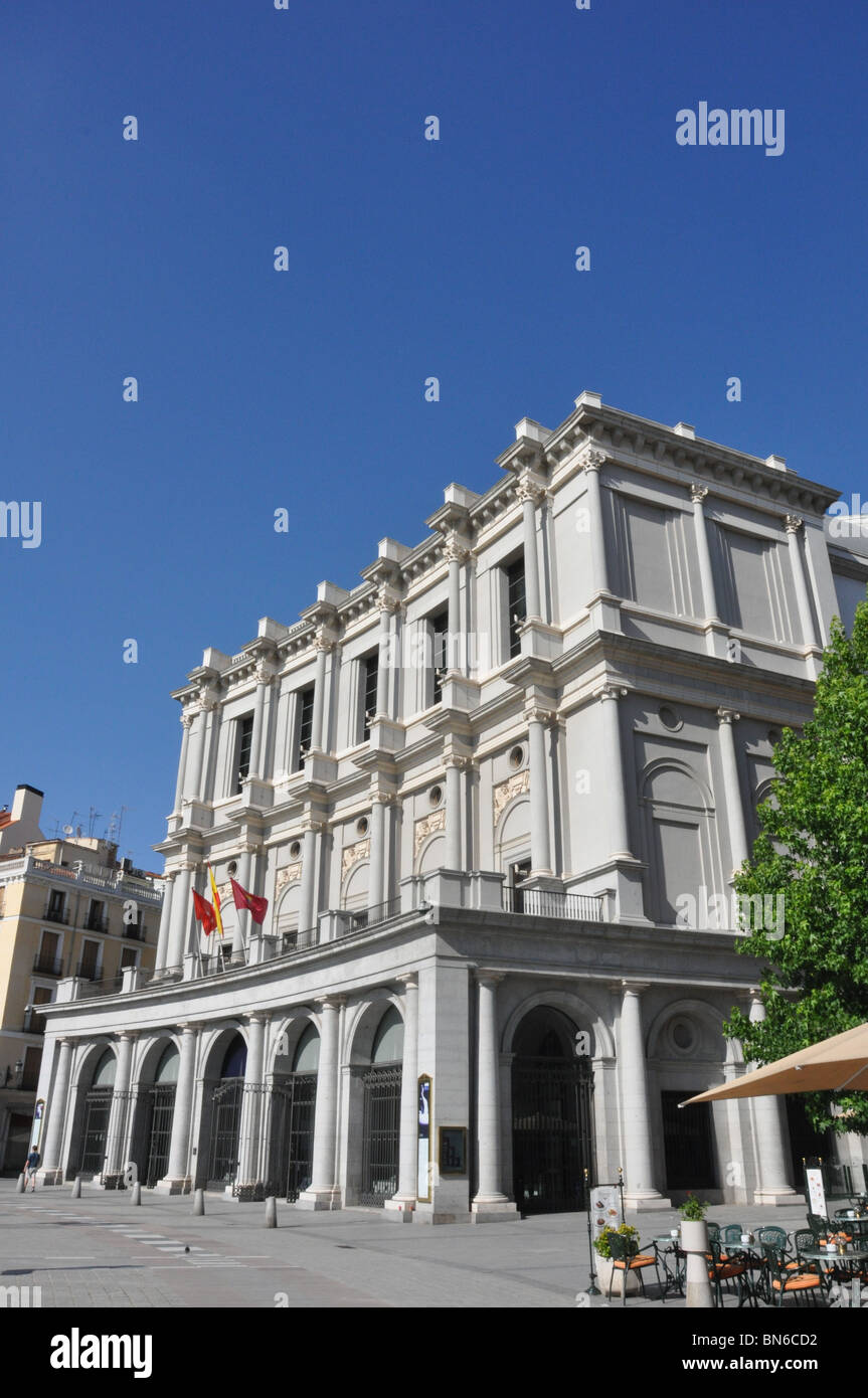 Real theater opera, Madrid Spain in summer Stock Photo - Alamy