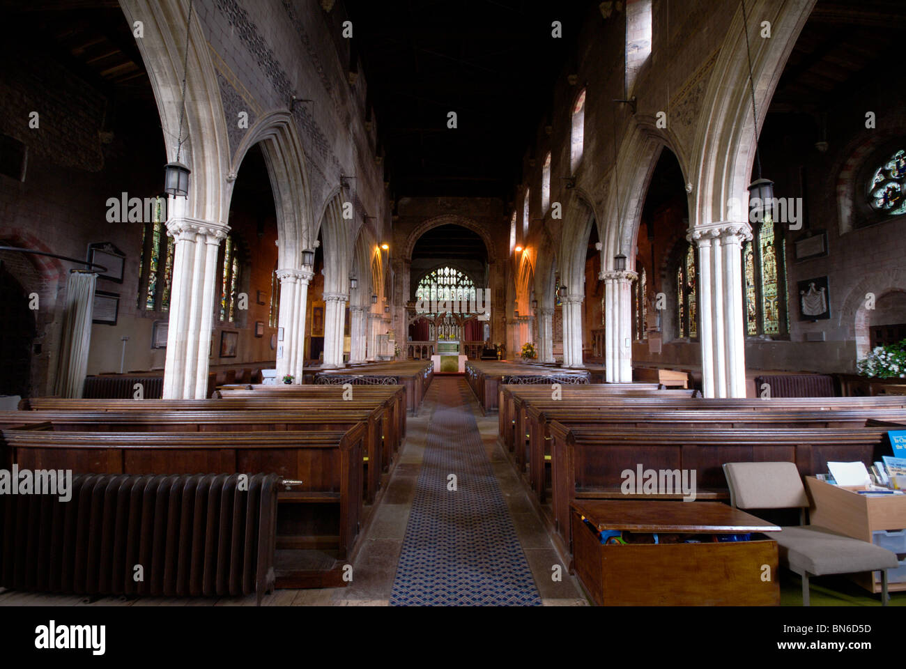 Berkeley Church Gloucestershire UK Interior Stock Photo - Alamy